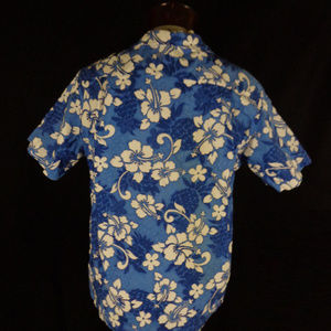 RJC | Shirts | Vintage Rjc Blue Cotton Floral Hawaiian Shirt Xl | Poshmark